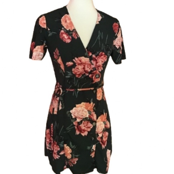 Charlotte Russe | Dresses | Green Floral Charlotte Russe Mini Dress ...